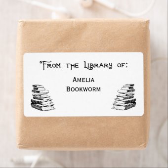 Custom "Library Of" Vintage Art Labels | Zazzle