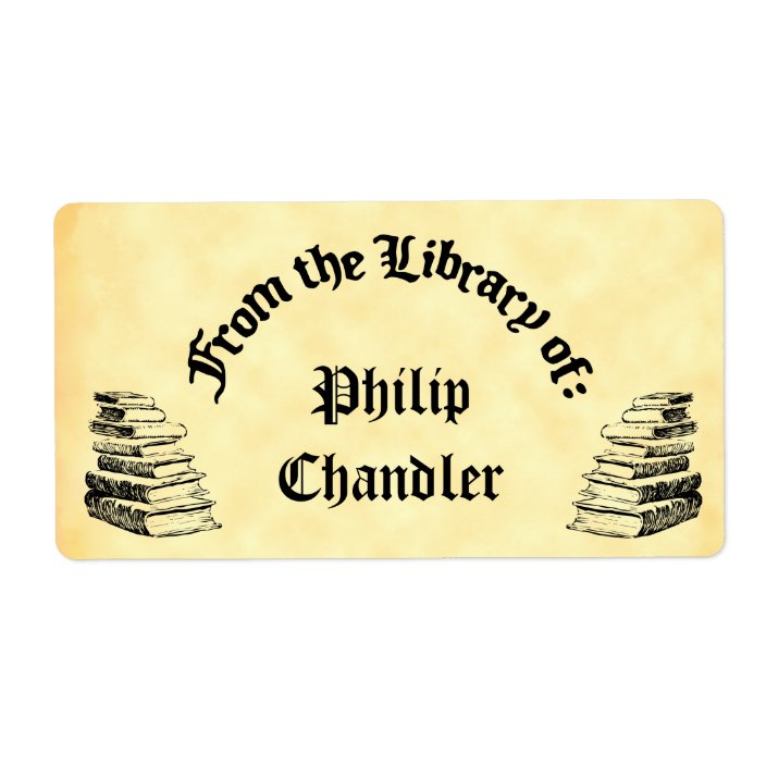 Custom "Library Of" Vintage Book Art Labels | Zazzle.com