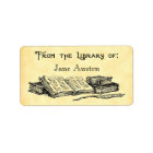 Vintage Bookplate Personalized Book Label | Zazzle.com