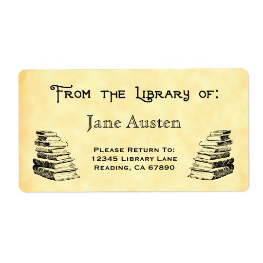 Custom "Library Of" Vintage Books Labels | Zazzle.com