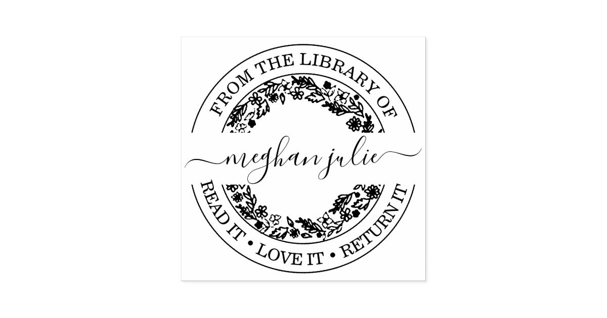 Custom Library Stamp With Proof | Zazzle