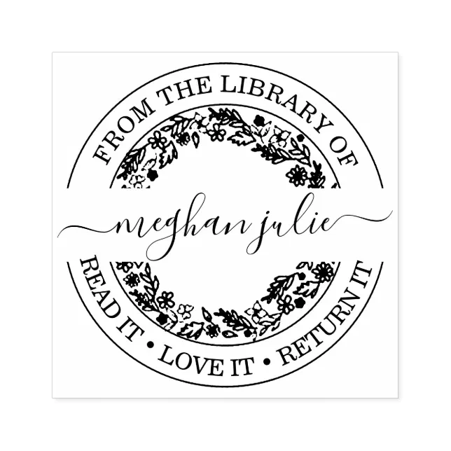 Custom Library Stamp With Proof | Zazzle