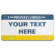 Custom License Plate Custom Pennsylvania | Zazzle