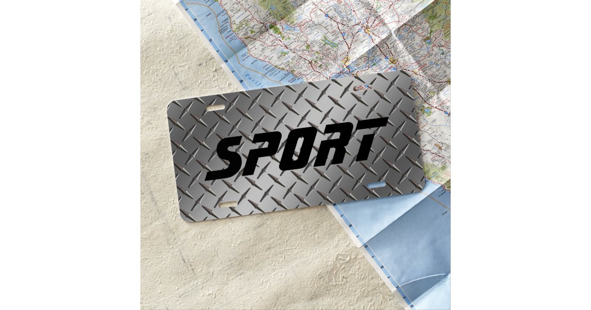 Custom License Plate - Diamond Plate | Zazzle