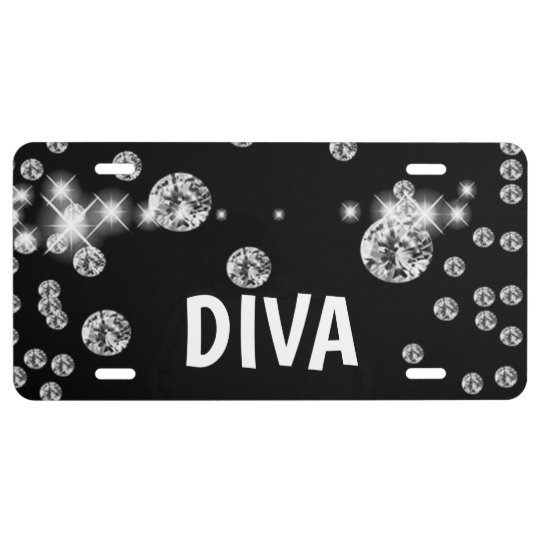 Custom License Plate - Diva Diamonds | Zazzle.com