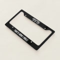 Custom license plate frame with black bowling ball | Zazzle