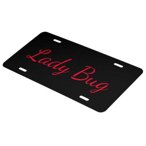 Custom License Plate - Lady Bug | Zazzle