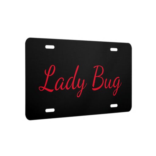 Custom License Plate - Lady Bug | Zazzle