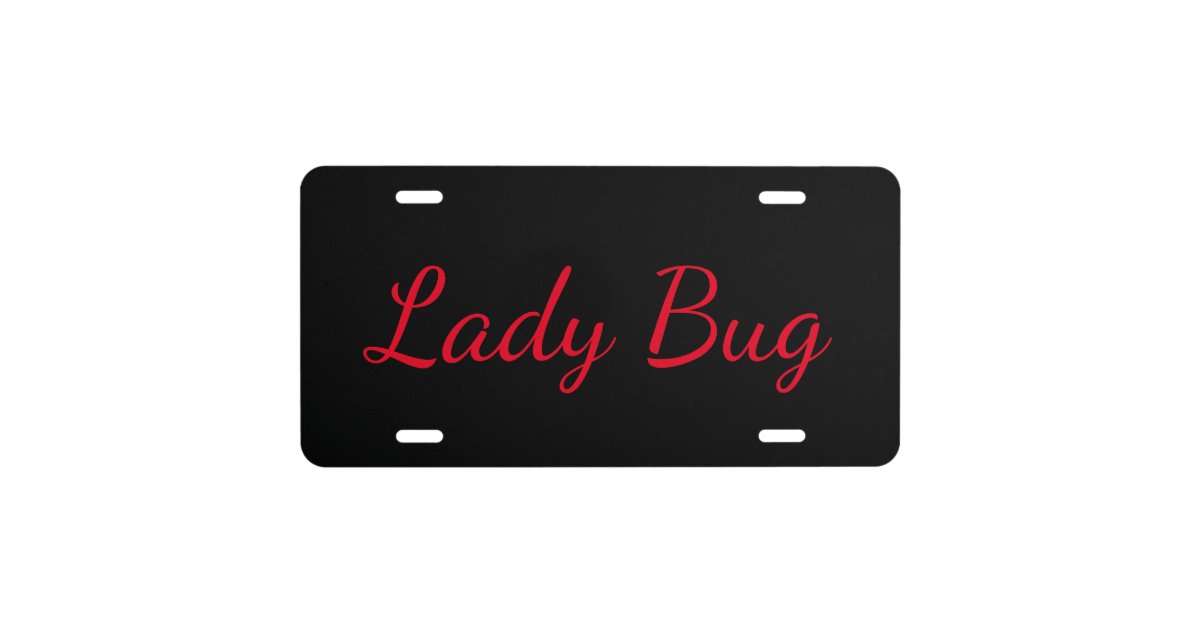 Custom License Plate - Lady Bug | Zazzle