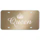 Custom License Plate - Queen Crown Gold | Zazzle