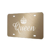Custom License Plate - Queen Crown Gold | Zazzle