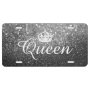 Custom License Plate - Queen Crown Grey Black | Zazzle