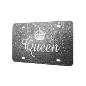 Custom License Plate - Queen Crown Grey Black | Zazzle