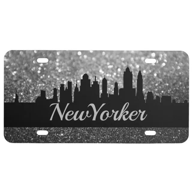 Custom License Plate - Skyline City Girl | Zazzle