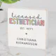 Custom Licensed Esthetician Cosmetologist Wooden Box Sign | Zazzle