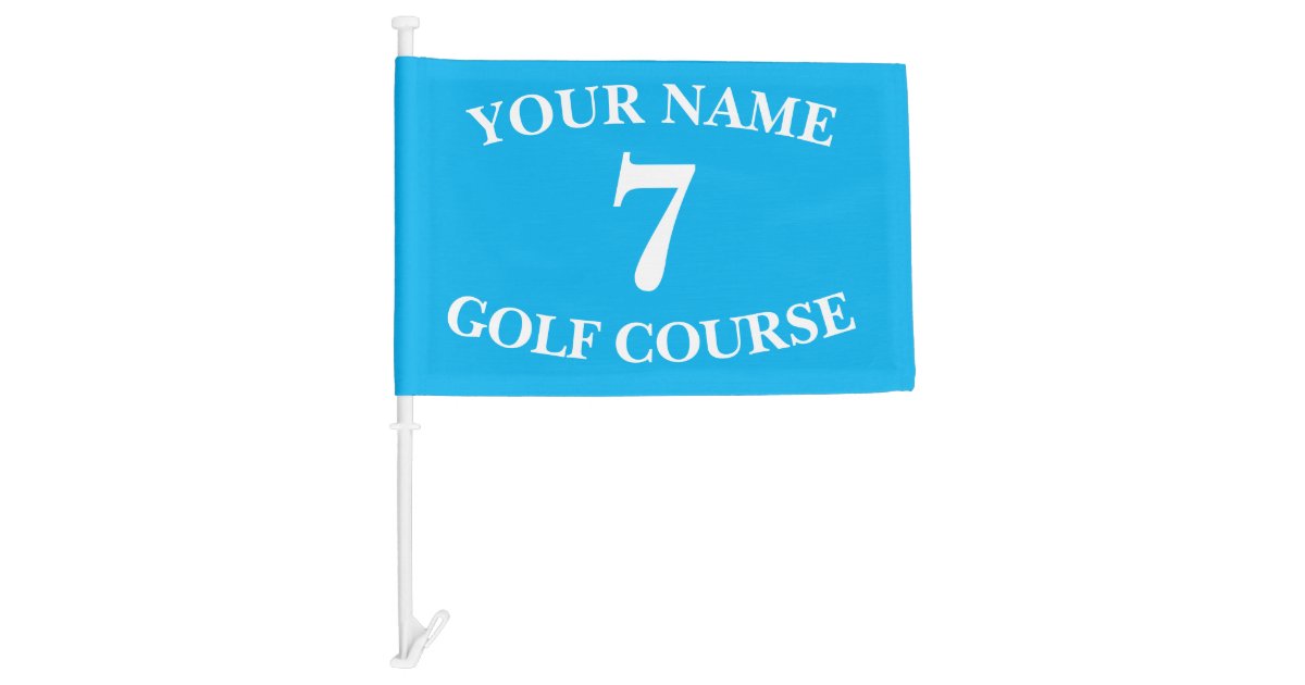Custom Light Blue Golf Flag | Zazzle