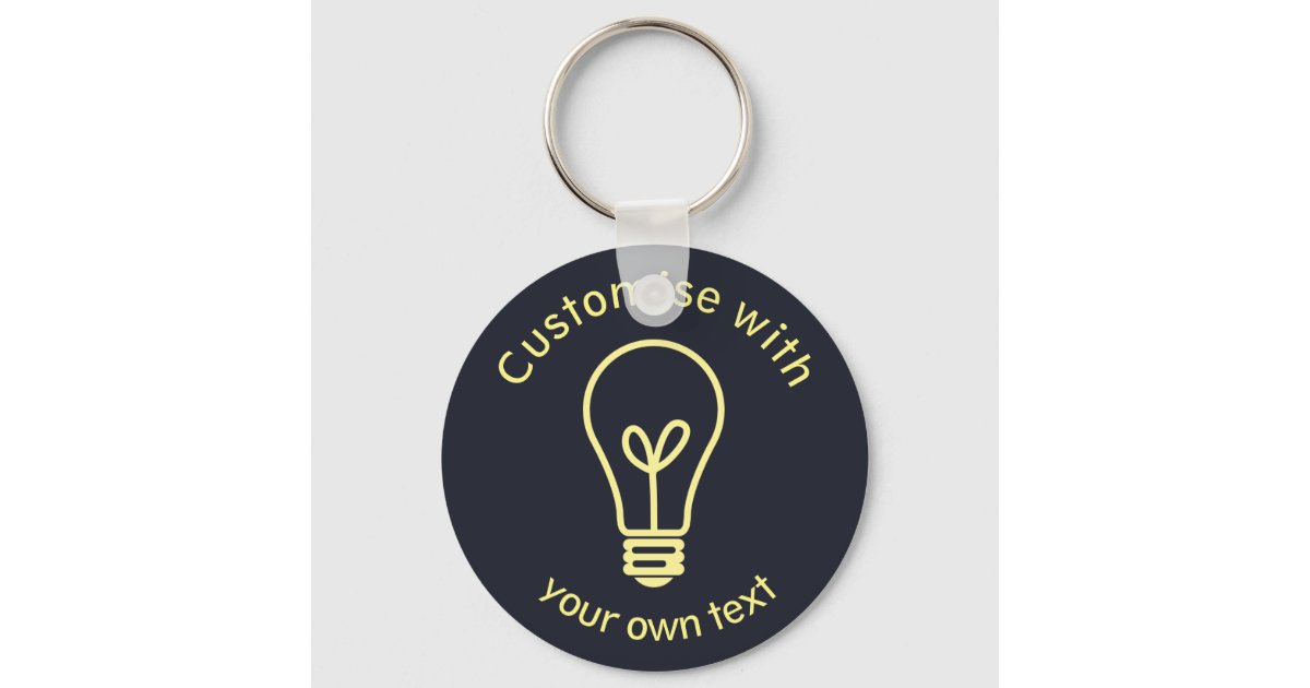 Custom Light Bulb Icon Keychain | Zazzle