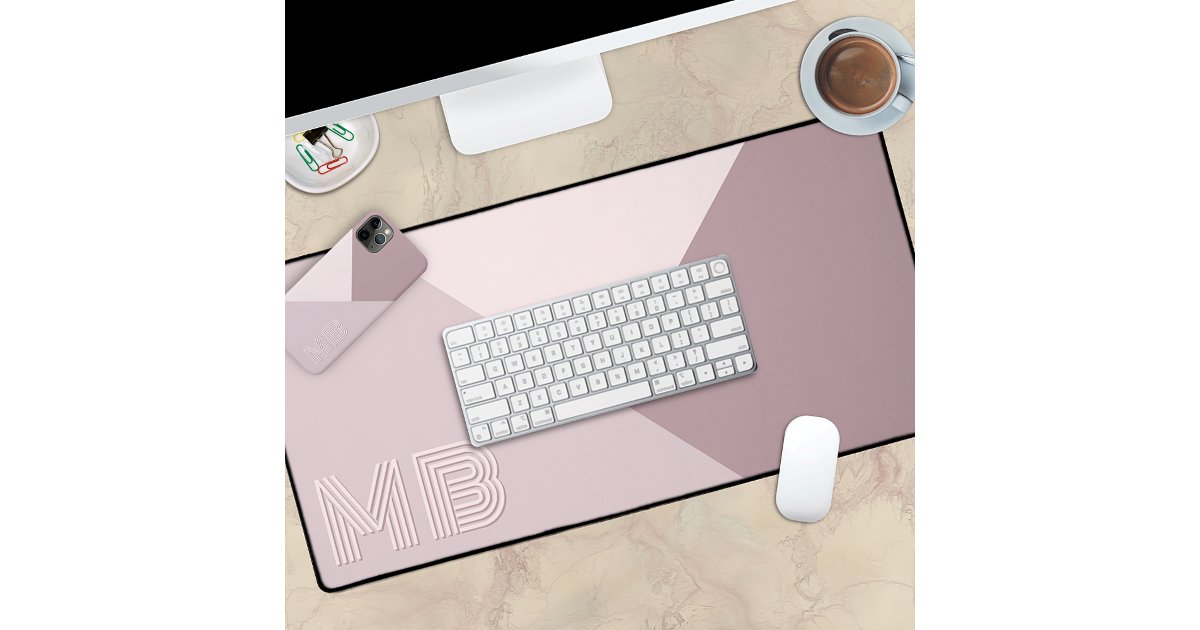 Custom Light Lavender Dusty Rose Mauve Blush Pink Desk Mat | Zazzle