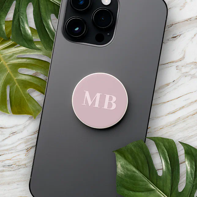Custom Light Pastel Dusty Rose Blush Pink Colored PopSocket | Zazzle
