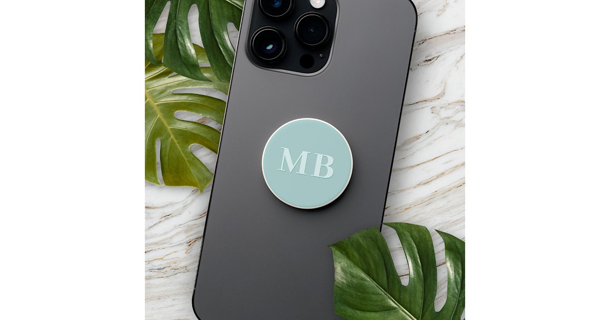 Custom Light Pastel Seafoam Seaglass Green Mint PopSocket | Zazzle