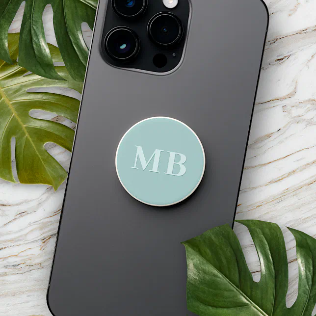 Custom Light Pastel Seafoam Seaglass Green Mint PopSocket | Zazzle