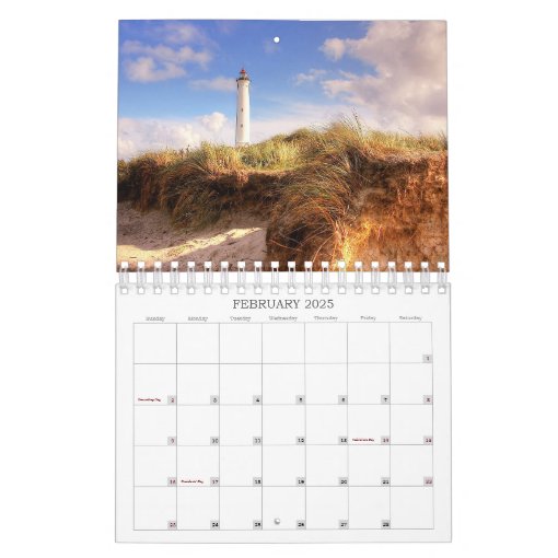 Custom Lighthouse Calendar|Editable Year Text Calendar | Zazzle