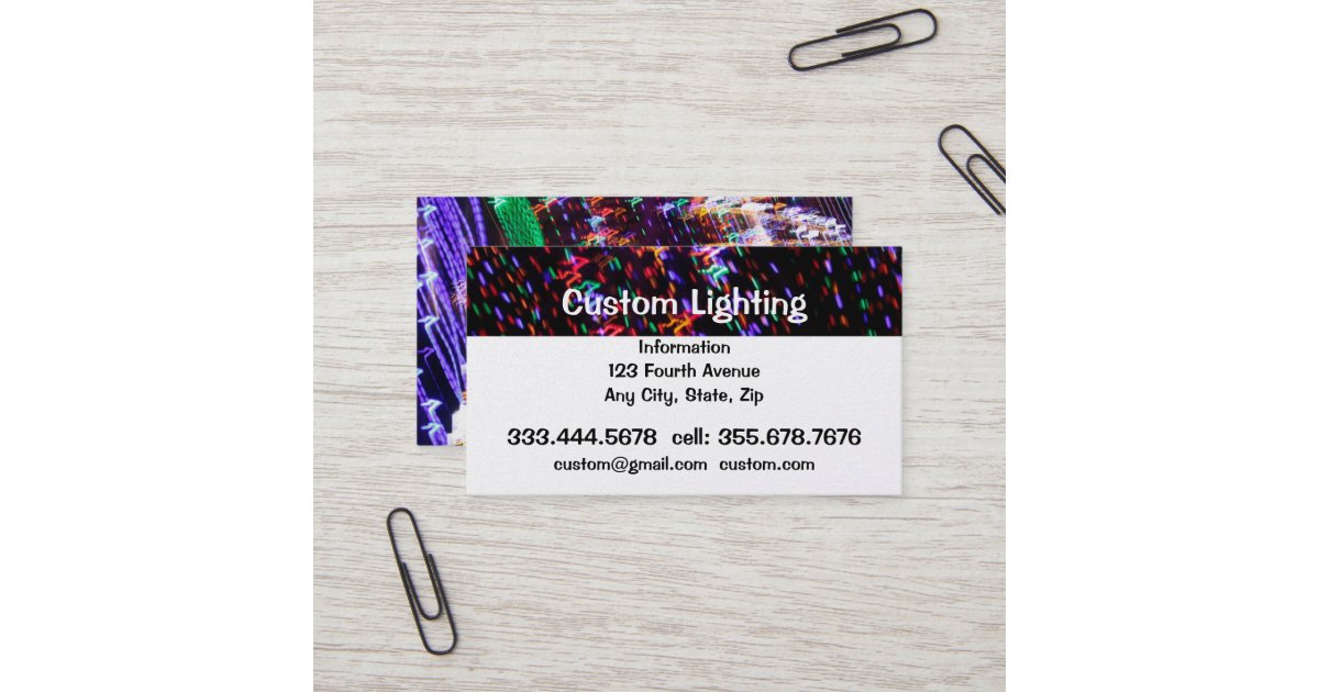 Custom Lighting Lights Business Card | Zazzle