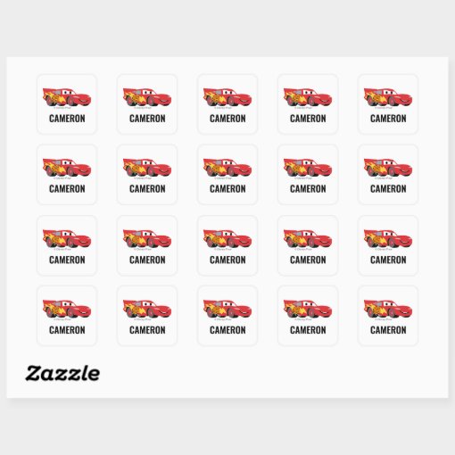 Custom Lightning McQueen | Back to School Labels | Zazzle