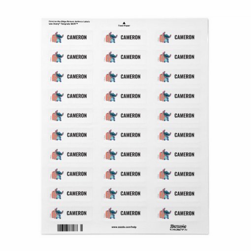 Custom Lilo & Stitch | Back to School Labels | Zazzle
