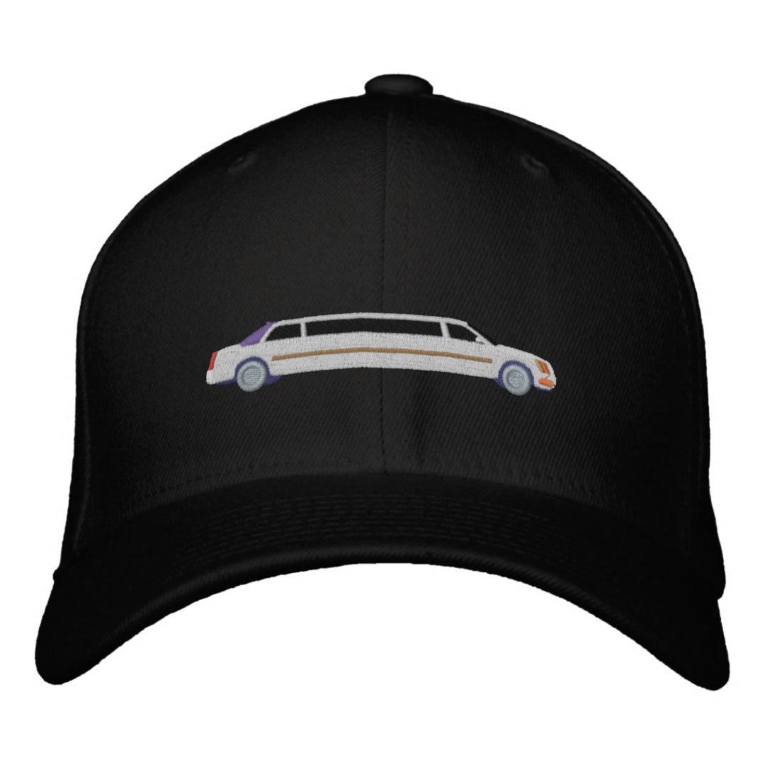 Custom Limousine Driver Large Embroidery Embroidered Baseball Hat | Zazzle