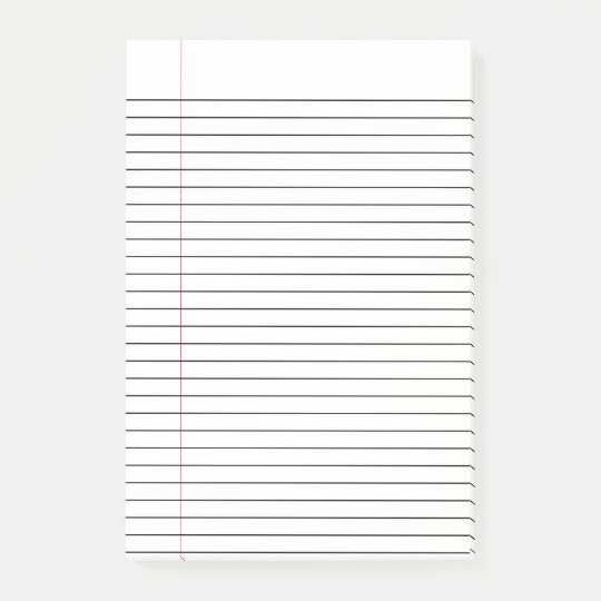 Custom Lined Notebook Paper Sticky Notes | Zazzle.com
