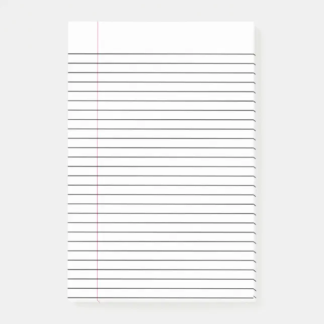 Custom Lined Notebook Paper Sticky Notes | Zazzle