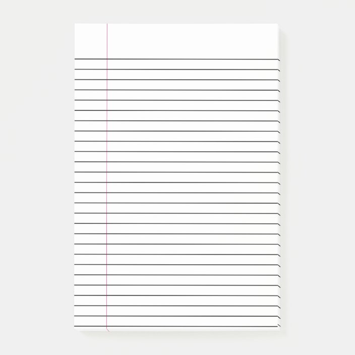 Custom Lined Notebook Paper Sticky Notes | Zazzle.com