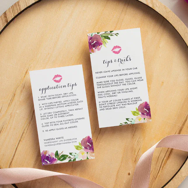 Custom Lip Product Distributor Tips & Tricks Business Card | Zazzle