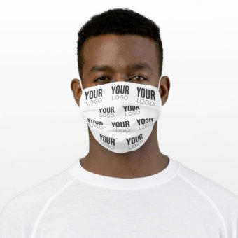 Custom Logo Adult Cloth Face Mask | Zazzle