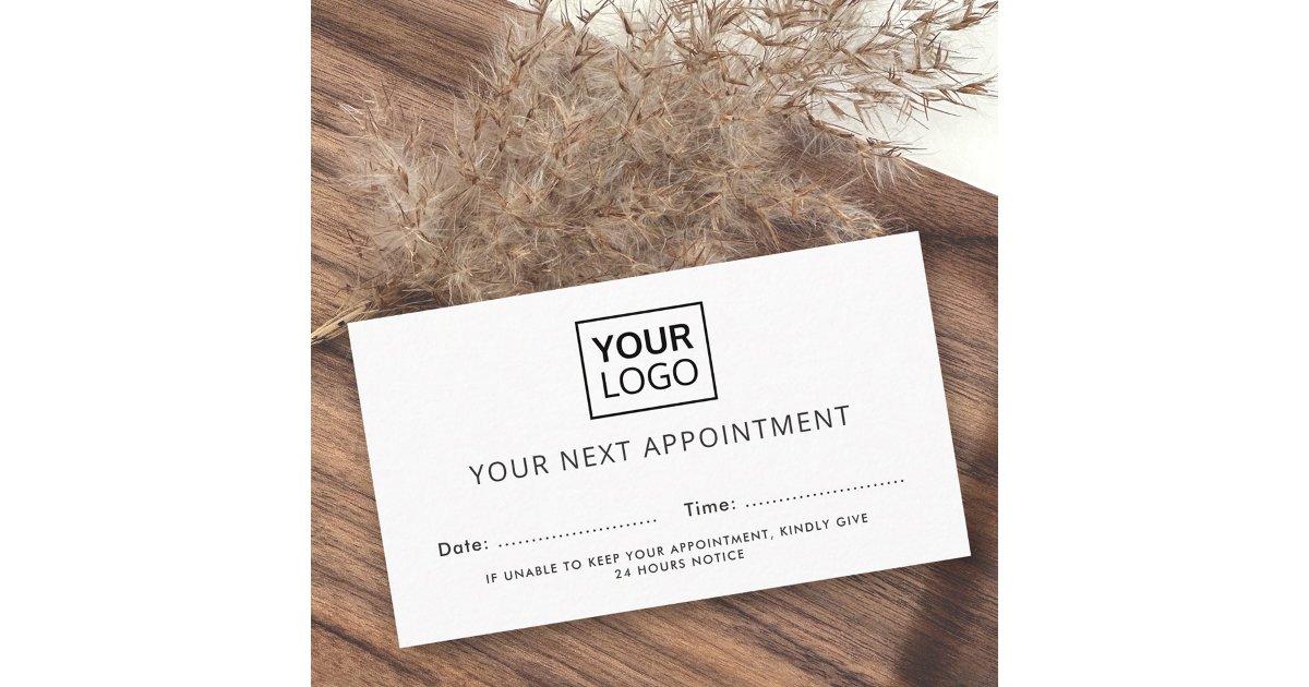 Custom logo and color modern appointment cards | Zazzle