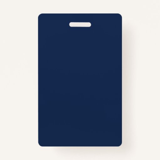 Custom logo and photo dark blue employee name id badge | Zazzle