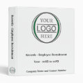 Custom Logo and Text Business Binder Basic | Zazzle