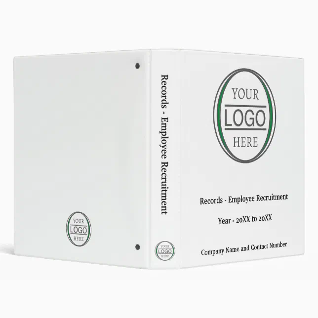 Custom Logo and Text Business Binder Basic | Zazzle