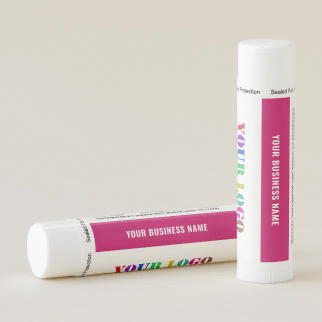 Custom Logo and Text Business Promotional Lip Balm | Zazzle