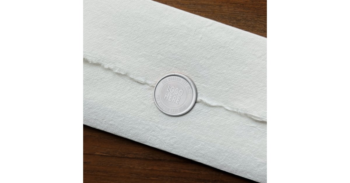 Custom logo and text business promotional wax seal sticker | Zazzle