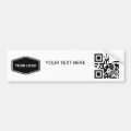 Custom Logo and Text Business QR Code Promotional Bumper Sticker | Zazzle