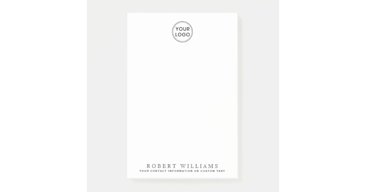 Custom logo and text custom color sticky post-it notes | Zazzle