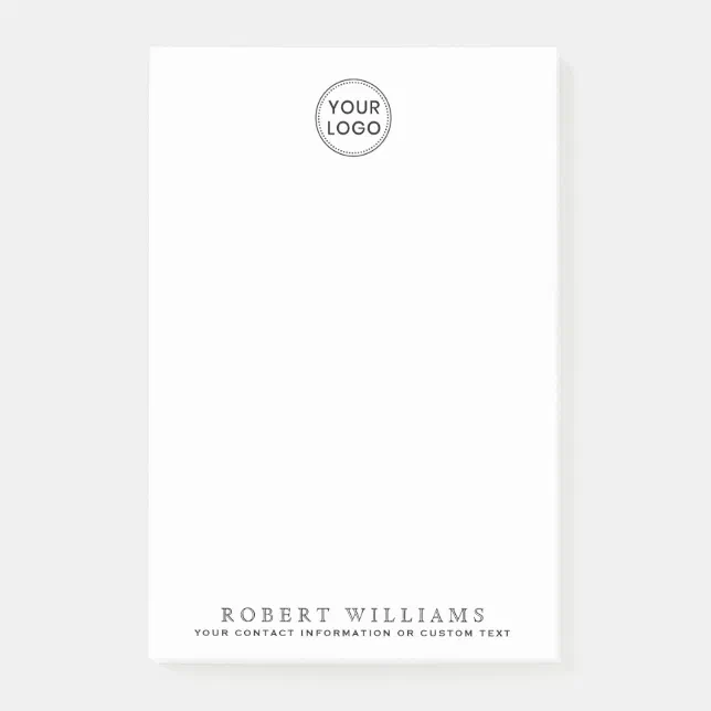 Custom logo and text custom color sticky post-it notes | Zazzle