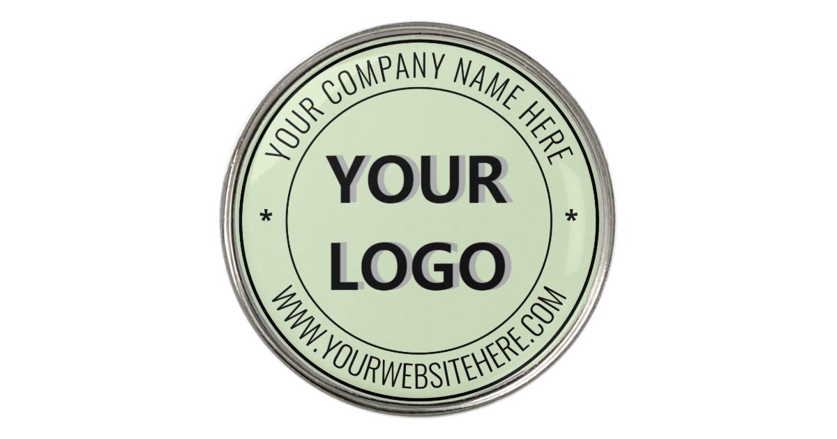 Custom Logo and Text Golf Ball Marker Template | Zazzle
