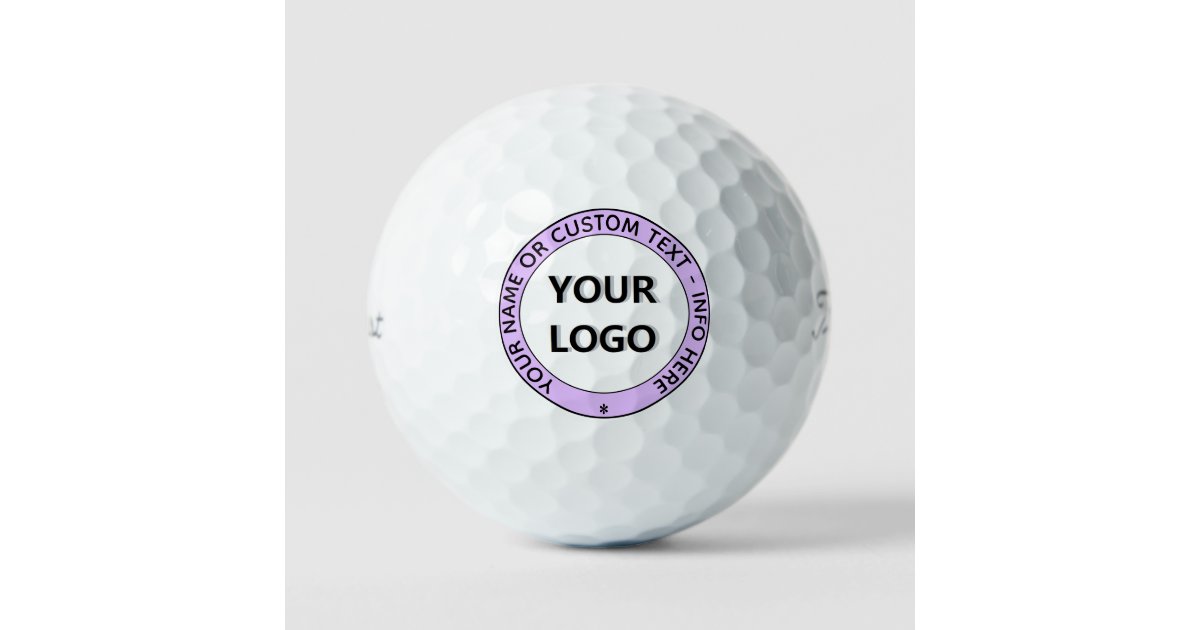 Custom Logo and Text Golf Balls - Your Own Design | Zazzle