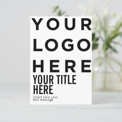 Custom logo and text modern sharp invitation card | Zazzle