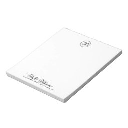Custom logo and text name company address notepad | Zazzle