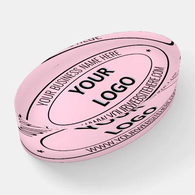Custom Logo and Text Paperweight - Your Colors | Zazzle