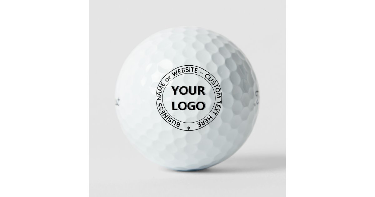 Custom Logo and Text Personalized Stamp Golf Balls | Zazzle